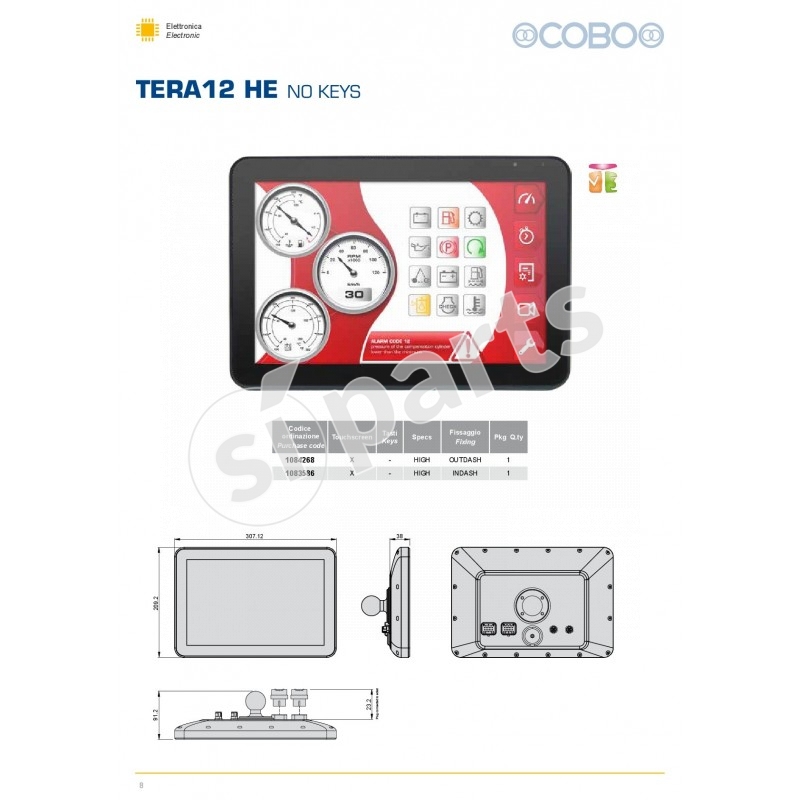 3B6 DISPLAY TERA 12 HE NO KEYS