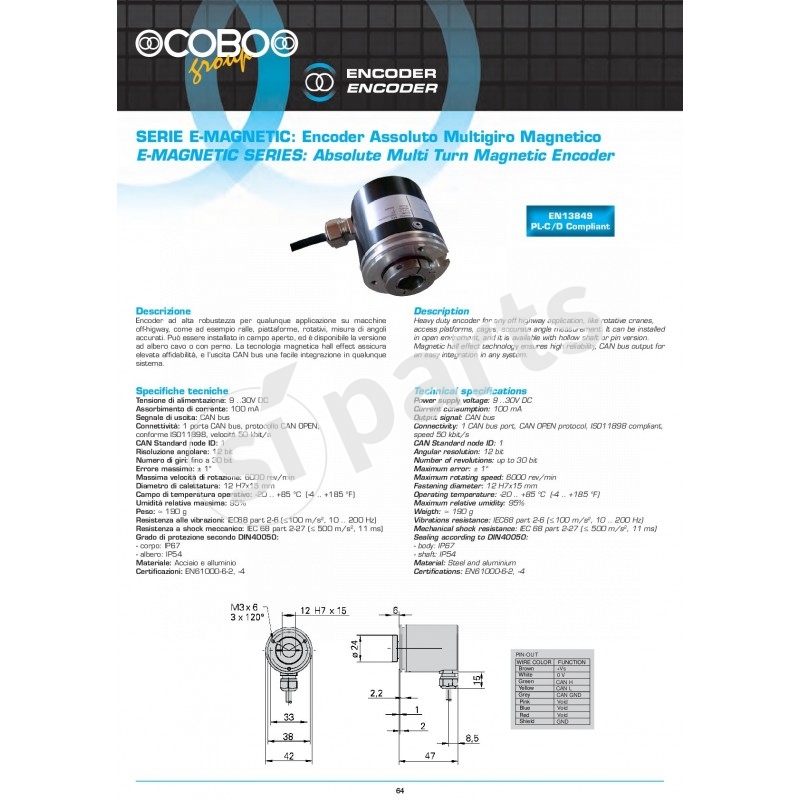 E-MAGNETIC SERIES: ABSOLUTE MULTI TURN MAGNETIC ENCODER