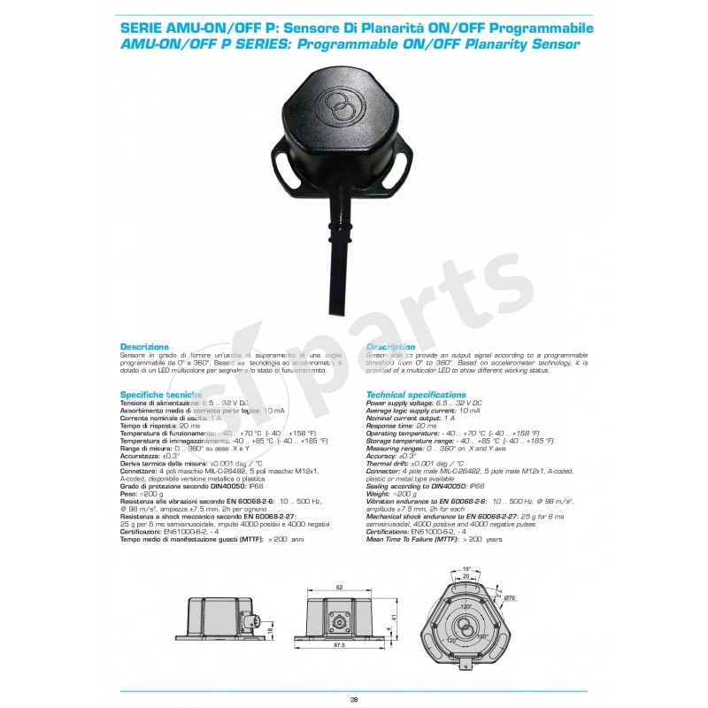 AMU SERIES: PLANARITY AND ANGULAR SENSORS FAMILY