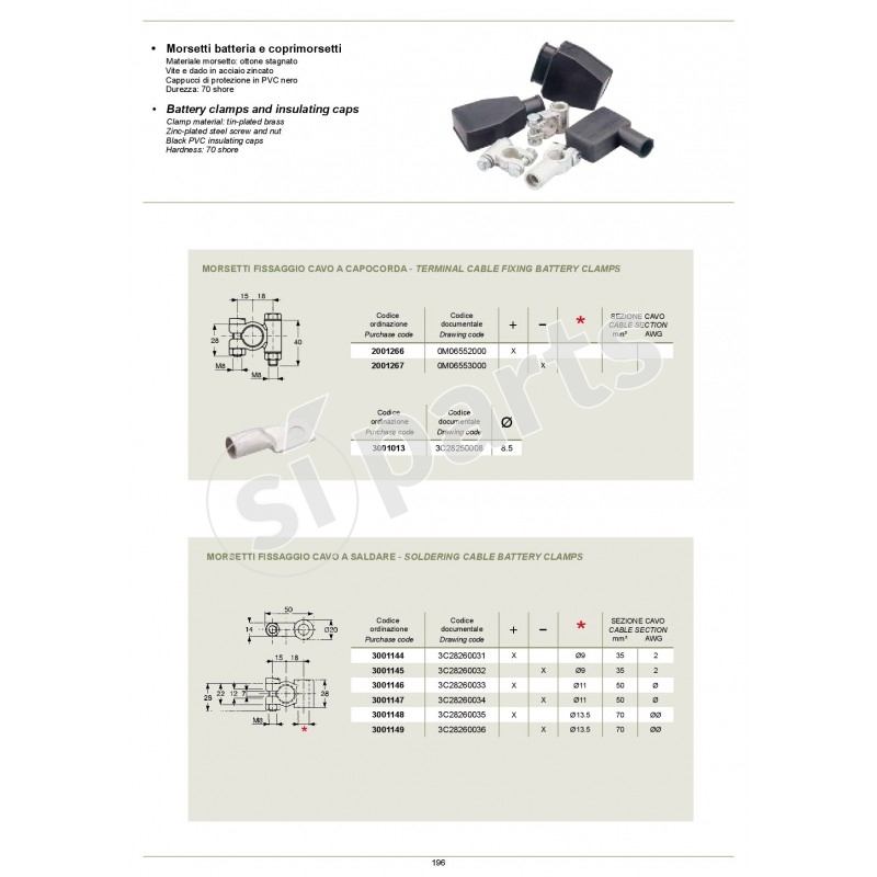 MORSETTI BATTERIA E COPRIMORSETTI
